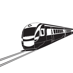 Modern high speed train isolated on white Vector Image
