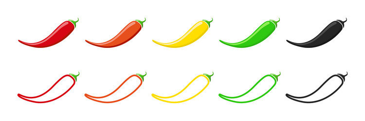 Chilli line icon Royalty Free Vector Image - VectorStock
