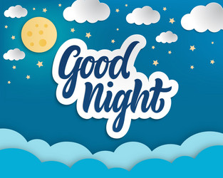 Good night greeting card Royalty Free Vector Image