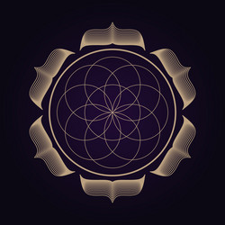 Mandala ancient geometry sacred symbol spiritual Vector Image
