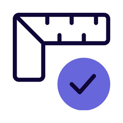 Ruler corner a measuring tool kit Royalty Free Vector Image