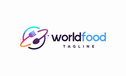 World food logo designs concept restaurant Vector Image