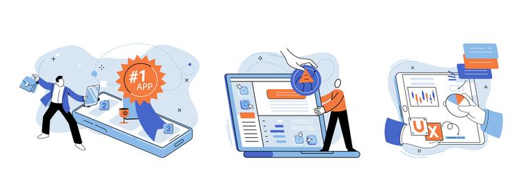 Bes app metaphor winner undisputed leader Vector Image