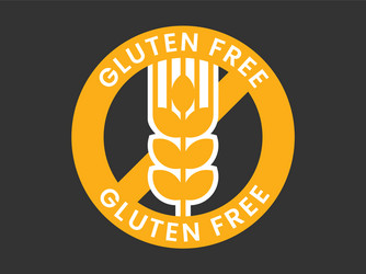 Crossed out sign with wheat ear or spike Vector Image