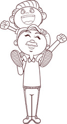 Grandfather Grandson Outline Vector Images (over 170)