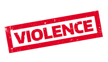 Violence red rubber stamp on white Royalty Free Vector Image