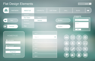 Flat ui template Royalty Free Vector Image - VectorStock