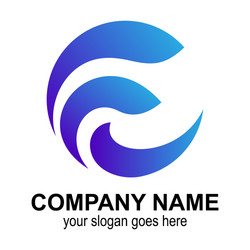 Letter o wave logo Royalty Free Vector Image - VectorStock