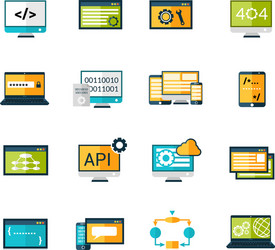 Programming languages set icons Royalty Free Vector Image