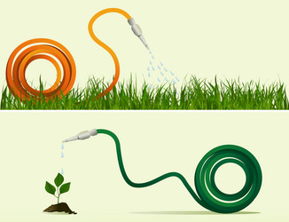 Flexible garden hose Royalty Free Vector Image