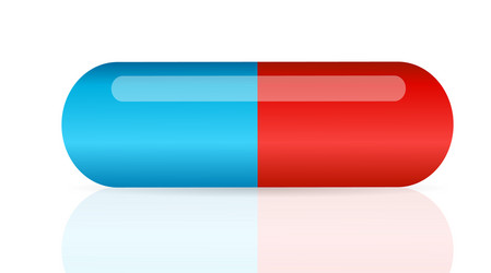 Realistic pharmaceutical medical blue pill Vector Image