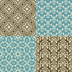 Seamless floral paterns Royalty Free Vector Image