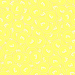 British pound gold coins seamless pattern attract Vector Image