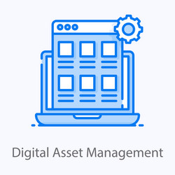 Digital asset management Royalty Free Vector Image