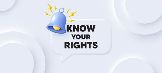 Know your rights message demonstration protest Vector Image