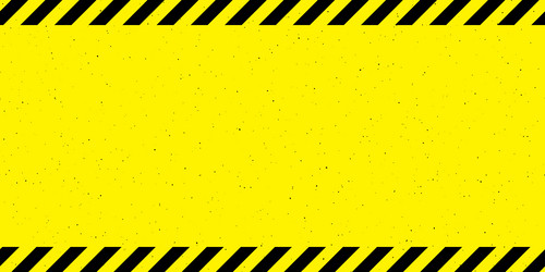 Textured caution tape frame background yellow Vector Image