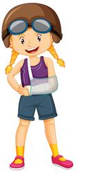 Girl Cartoon Broken Arm Vector Images (over 200)