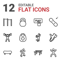 Active icons Royalty Free Vector Image - VectorStock