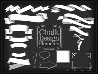 Chalk design elements Royalty Free Vector Image