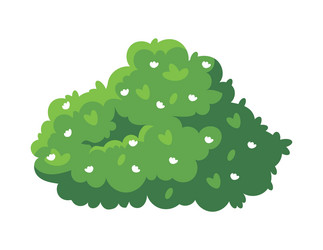 Cartoon green bush Royalty Free Vector Image - VectorStock