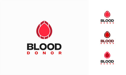 Blood donor logo designs template donation Vector Image