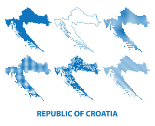 Republic of croatia - map Royalty Free Vector Image