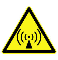 Non ionizing radiation hazard sign xray Royalty Free Vector
