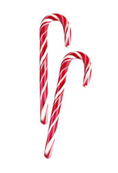 Candy cane square frame on white background Vector Image