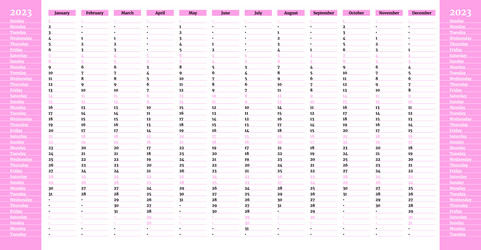 Simple linear calendar yearly planner template Vector Image