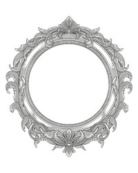 Antique frame engraving drawing style vintage Vector Image