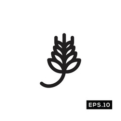 Grain symbol silhouette Royalty Free Vector Image