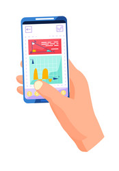 Online geometry class teacher explains new Vector Image