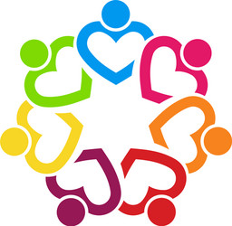 Heart Team Hugging Vector Images (over 440)