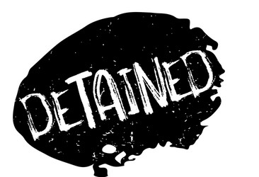 Detained stamp on white Royalty Free Vector Image