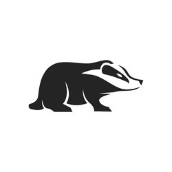 Badger logo template isolated brand identity icon Vector Image