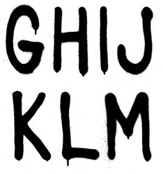 Graffiti font part 2 Royalty Free Vector Image