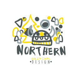 Northern logo template original design badge Vector Image