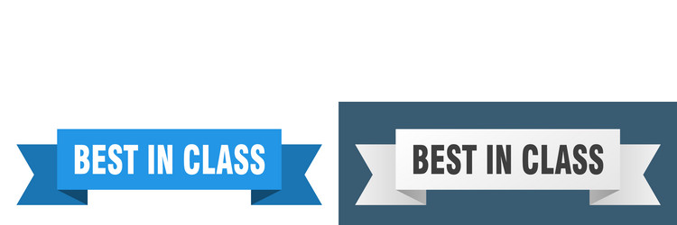 Best in class ribbon paper band Royalty Free Vector Image