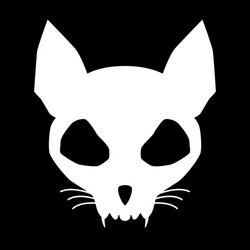 Cat skull Royalty Free Vector Image - VectorStock