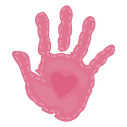 Child Handprint Heart Vector Images (95)