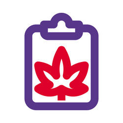 Lab grown marijuana report isolated on a white Vector Image