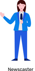 Newscaster Royalty Free Vector Image - VectorStock