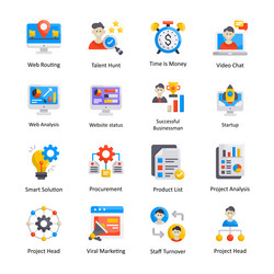 Project management solid icon design illust Vector Image