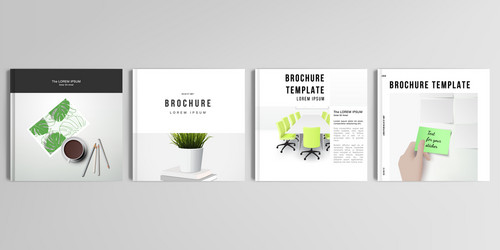 Realistic layouts cover mockup design Royalty Free Vector