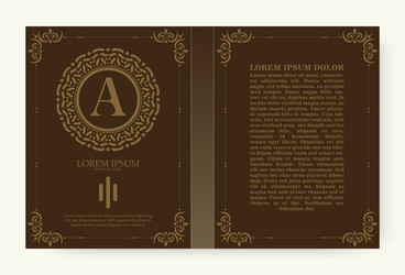 Vintage book layouts from creative design Vector Image