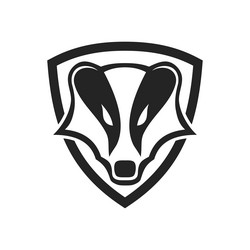 Badger logo template isolated brand identity icon Vector Image
