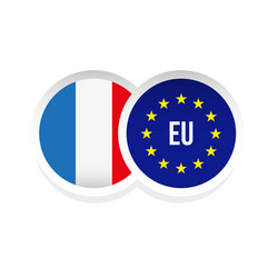 Eu - european union logo sticker Royalty Free Vector Image