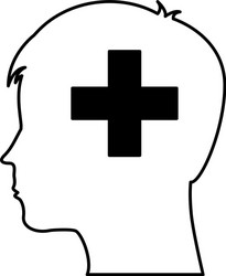 Human profile healthcare icon Royalty Free Vector Image