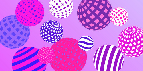 Retro 3d abstract balls great design Royalty Free Vector