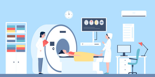Magnetic resonance imaging abstract concept Vector Image